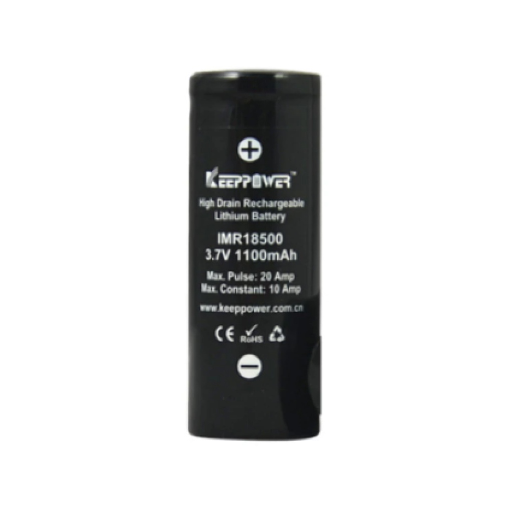 Keeppower 18500 3.7V 1100mAh Li-Ion Battery - Discountbattery