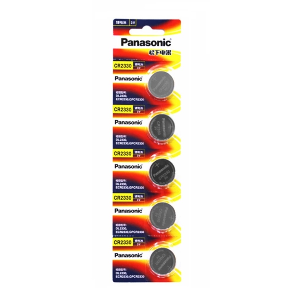 5 x Panasonic CR2330 3V Lithium Battery - Discountbattery